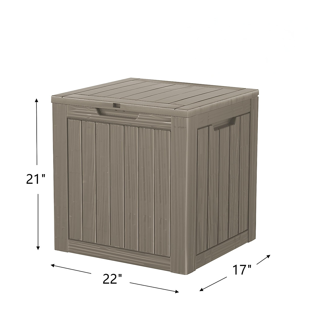 TARKARI 30 Gallon Lockable Resin Deck Box, Waterproof & UV-Resistant Outdoor Storage Box for Outdoor Cushion Storage and Outdoor Delivery Storage, Coffee