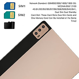 10in Tablet, 1080x1960 Resolution 4G Calling Tablet 4GB RAM 256GB ROM for 11 for Home (US Plug)