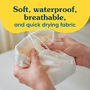 Charlie Banana Reusable Swim Diaper with Adjustable Drawstring, Soft and Snug Fit to Prevent Leaks, Diva Ballerina Pink, Large (20-27lbs)