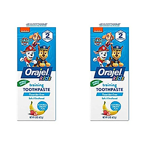 Orajel Toddler Training Toothpaste Tooty Fruity Flavor 1.50 Oz (Pack of 2)