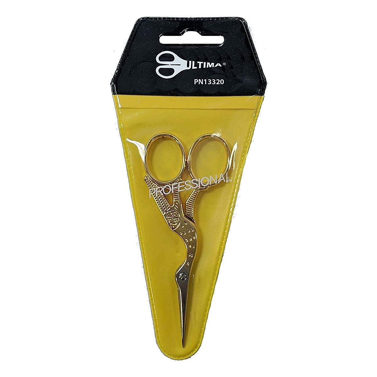 Ultima 3-1/2-Inch Forged, Gold-Plated, Stork Embroidery & Sewing Scissors