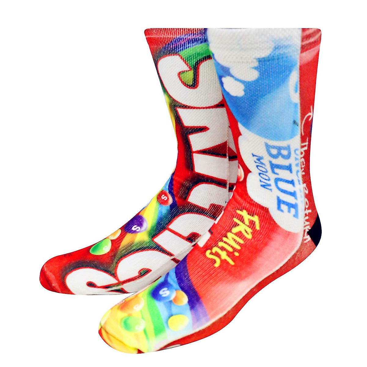 KACOLOR Mens Crazy Funny Cool 3D Print Pattern Novelty Crew Tube Socks, One Pack, M Size