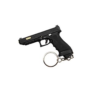 Keychain Mini Tactical Key Chain Collection Gift Pendant Ornament Collection for Boyfriend Men Army Fan (G34-Black)