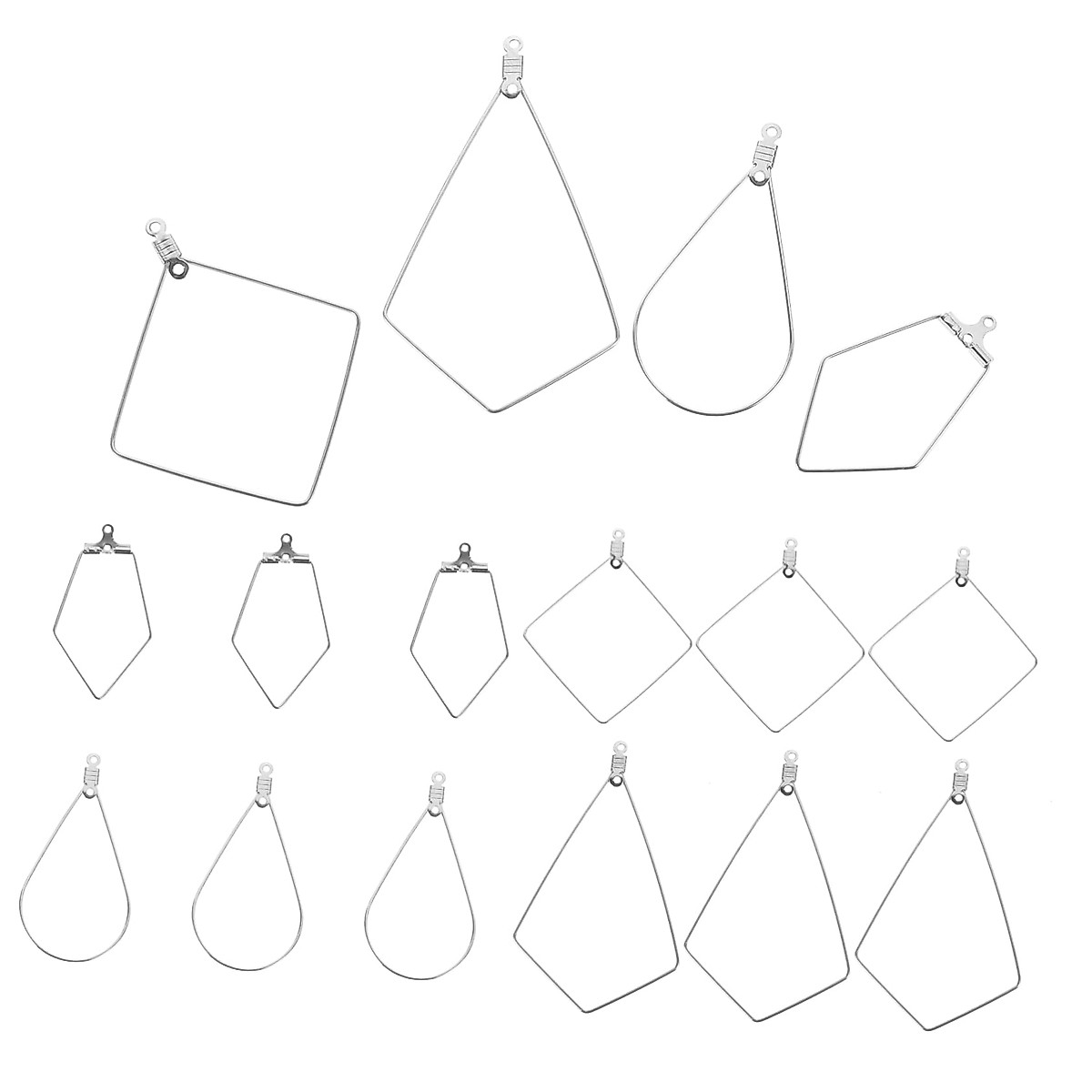 48 Pcs DIY Earring Hoop Earrings Finding DIY Hoops Earring Hoops DIY Charm Ring DIY Earring Circles Earring Findings Charms Round Earring Circle Charms Pendant Charms for Earrings