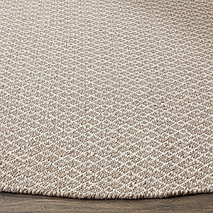 SAFAVIEH Montauk Collection Area Rug - 6' x 9', Ivory & Grey, Handmade Flat Weave Boho Farmhouse Cotton, Ideal for High Traffic Areas in Living Room, Bedroom (MTK339A)
