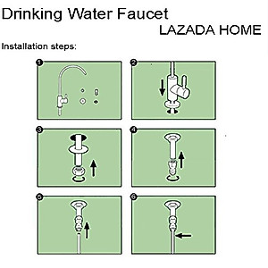 Fonveth Drinking Water Faucet, Upgrade Brushed Gold Single Handle Solid Brass Kitchen Bar Sink Drinking Water Faucet, Water Filtration Faucet