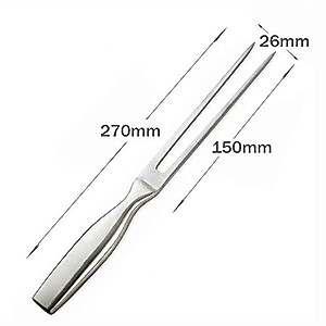 NEWZAF Stainless Steel Carving Fork Meat Fork 10 Inch