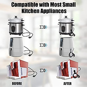 Cord Organizer for Appliances 24 PCS, Cable Manager Clamp for Small Kitchen Appliances, Used for Household and Pressure Cookers, Blenders, Coffee Machines, Toasters (Black, Gray)