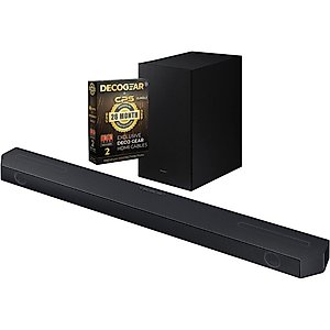 SAMSUNG HW-Q600B 3.1.2ch Soundbar w/Dolby Audio DTS:X (2022) HW-Q600B/ZA Bundle with Sony RF400 Wireless Home Theater Headphones and 2 Deco Gear HDMI Cables