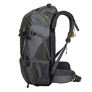 WoneNice 50L(45+5) Waterproof Hiking Backpack - Outdoor Sport Daypack with Rain Cover