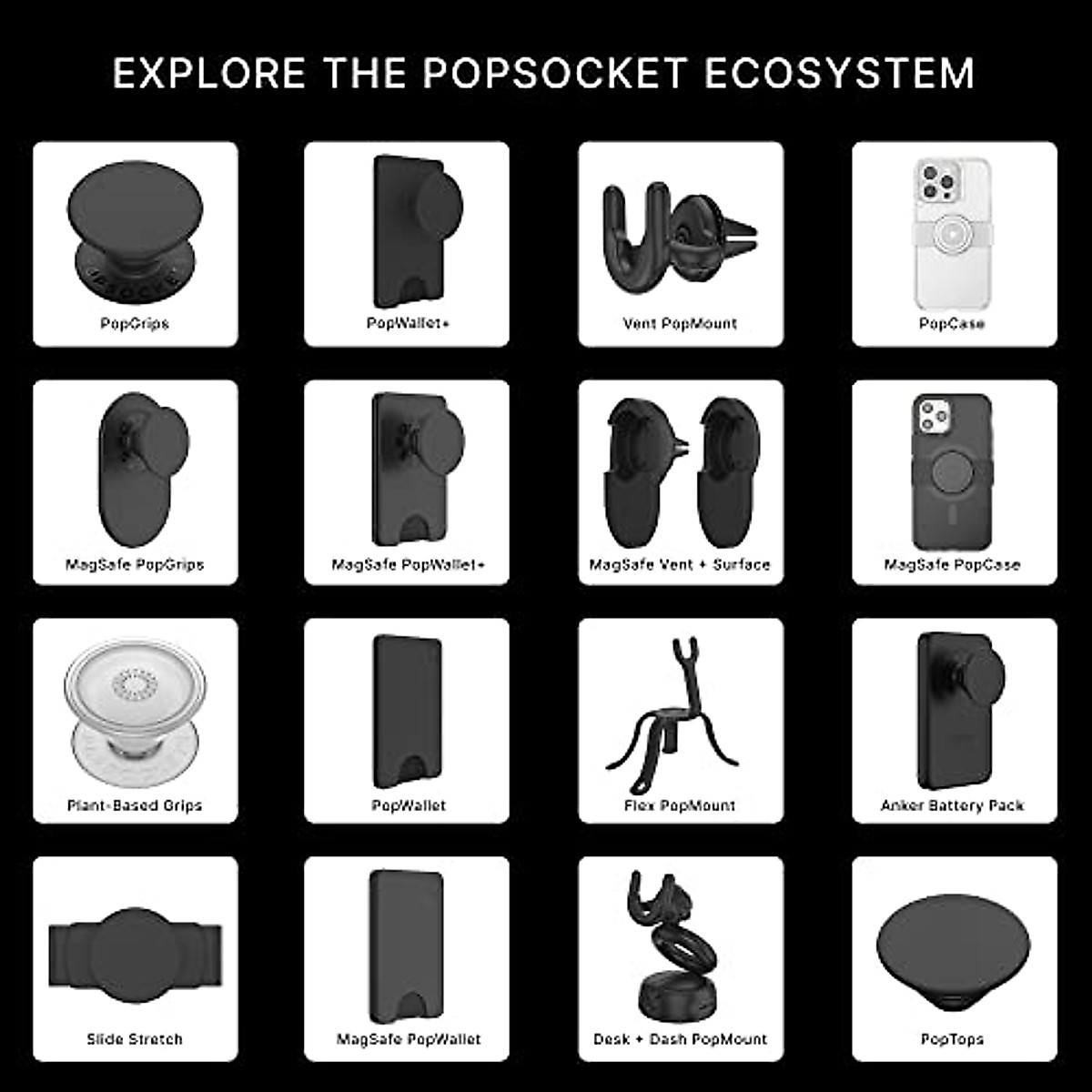 PopSockets: iPhone 13 Pro Case with Phone Grip and Slide, Phone Case for iPhone 13 Pro - Clear