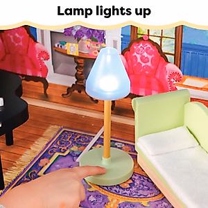 KidKraft My Dreamy Wooden Dollhouse with Lights and Sounds, Elevator and 14 Accessories, Gift for Ages 3+