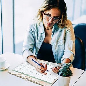 2025-2026 Calendar - 2025-2026 Wall Calendar with Julian Date, Jul 2025 - Dec 2026, Twin-Wire-Bound, 14.76”x 11.6”, Thick Paper Perfect for Organizing & Planning, 6 Different Background Patterns