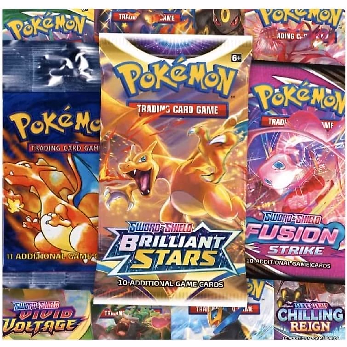 Pokemon TCG: Authentic Factory Sealed Booster Pack (Includes Mystery Card Bundle - V/VMAX 1 in 3 - Bonus Free Protective Card Holder!)