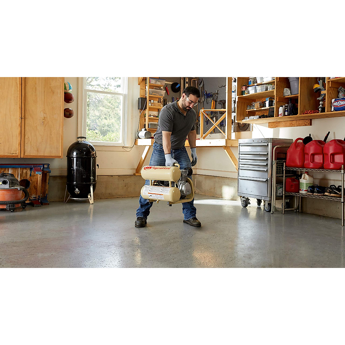 Twin-Stack P1IU-A9 2 HP 4 Gallon Portable Air Compressor