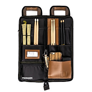 ProMark Drum Stick Bag - Transport Deluxe Drumstick Holder - Drum Sticks Holder Made from Weatherproof Ballistic Nylon and Synthetic Leather - Drumstick Bag Mounts to Tom Drum