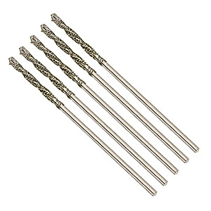 Bettomshin 1.2mm Diamond Twist Drill Bits High Speed Steel HSS for Glass Sea Shells Stone Tiles 10Pcs