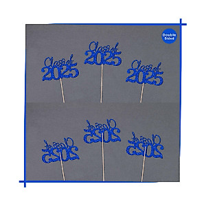10 PCS Graduation Class Centerpieces Blue Class of 2025 Graduation Centerpieces, 2024 Graduation Centerpieces for Tables Cake Toppers