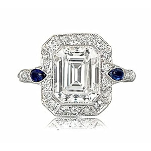 DESTINY JEWEL VintageArtDeco Engagement Wedding Party Ring,Solid 925 Silver Unique Ring, 2ct Round Diamond Ring_US:- 2ct_13