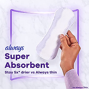 Always Anti-Bunch Xtra Protection Absorbency Daily Liners for Women, Extra Long, Unscented, 92 Count x 4 Packs (368 Count Total)
