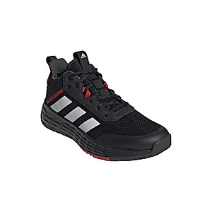 adidas Men's Own The Game 2.0 Basketball Shoe, Black/White/Carbon, 10.5