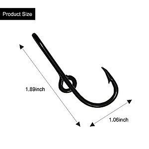 4 PCS Hat Clip Hats Pins Fish Hook Hooks Custom Hook Set High Carbon Steel, Silver, Black
