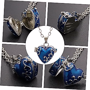 Garneck 3pcs Ashes Pendant Pet Memorial Hair Locket Cat Dog Ashes Necklace Ashes Urn Earn Necklace for Ashes Engraved Urn Necklace Pets Ashes to Jewellery Crystal Copper Jewelry Holder
