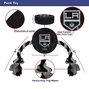 Pets First NHL Los Angeles Kings Puck Toy for Dogs & Cats. Play Hockey with Your Pet with This Licensed Dog Tough Toy Reward!