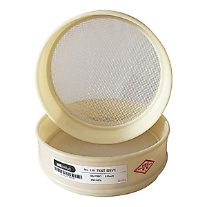 KimLab PL20 Test Sieve #80 / 200μm Mesh Size,Nylon Mesh Cloth, Plastic Frame,20cm Diameter