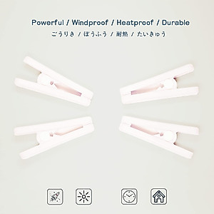 Strong Plastic Clothespins-16 Pack Heavy Duty Laundry Clothes Pins, Strong Clips, Non-Slip Clothes Pegs, Chip Clips, Hanger Clip, Rustless, Windproof, Heatproof-White