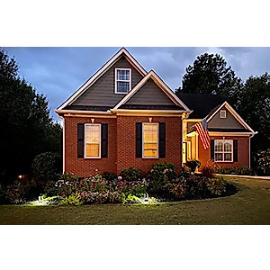 LampLust Solar LED Pathway Light - 9 Inch Tall, Cool White or Color-Changing, Modern Outdoor Bollard Lighting, Built-in Solar Panel, Stake & Battery Included