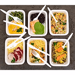 PLASTICPRO Cutlery Plastic Teaspoons Medium Weight Disposable Silverware White (1000 Count)