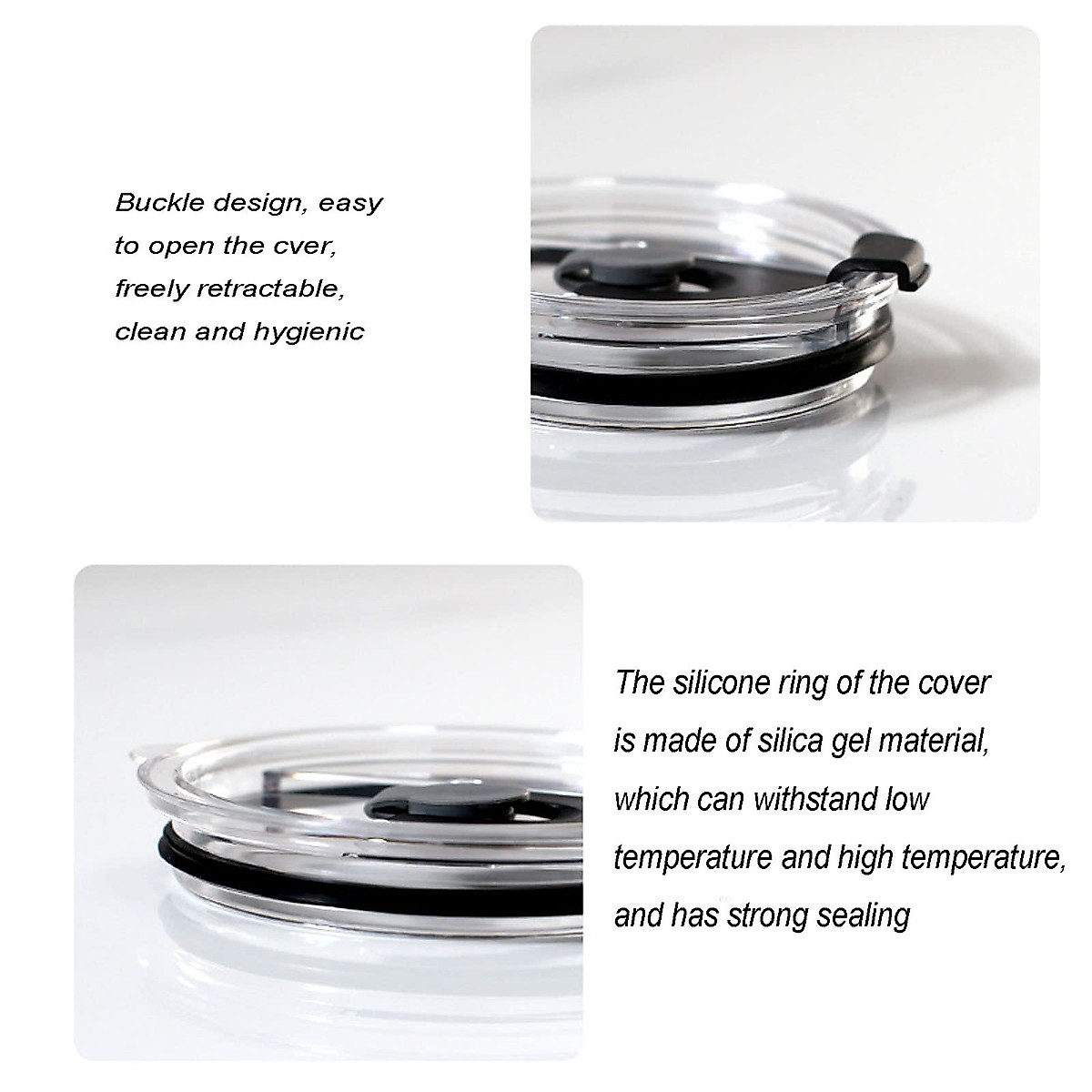 Tumbler Lids Spillproof 20oz,4 Pack Splash Resistant Lid for Beast,Juro,Ozark Trail,Rae Dunn,Atlin,Coffee Mug and More Cooler Cup,Covers for 20oz Tumbler (20OZ-01)