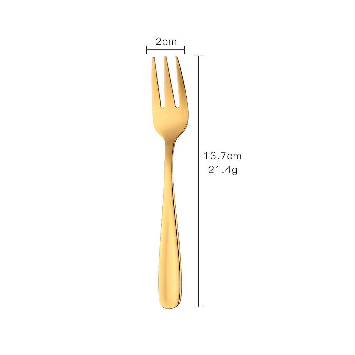 Buyer Star Cocktail Forks, 18/10 Stainless Steel 3-tine Appetizers Desert Mini Salad Fruit Fork Sets of 8, 5.5 Inch