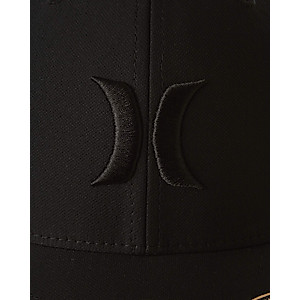 Hurley Men's Dri-Fit One & Only Flexfit Baseball Cap, Black/Black, L-XL