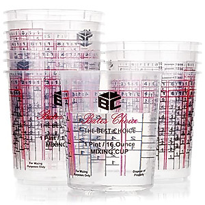 Bates- Paint Mixing Cup,16 oz ,12 Cups, Resin Mixing Cups, Mixing Cups for Epoxy Resin, Epoxy Mixing Cup, Paint Measuring Cups, Plastic Mixing Cups, Epoxy Mixing Containers
