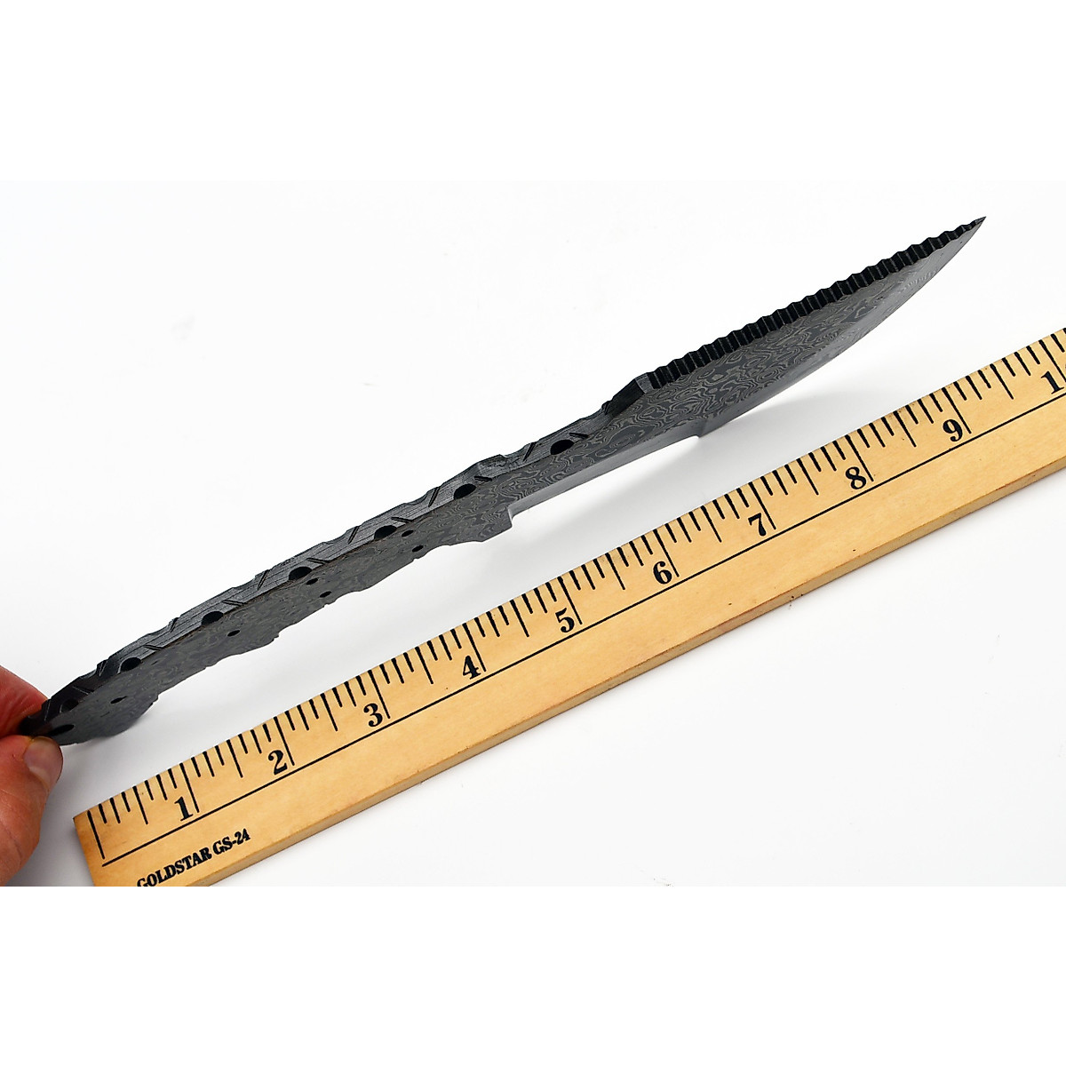 Whole Earth Supply Damascus Hunting Tracker Large High Carbon Steel Blank Blade Knives Knife Making Blanks