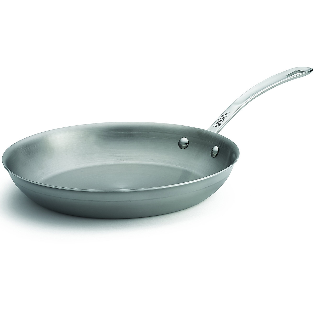 TableCraft Products CW7018 Tri-Ply 10" Diameter Fry Pan with Handle, 3.625" Height, 10.75" Width, 18" Length