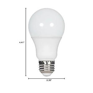 Satco S11411 9.5-Watt A19 LED Light Bulbs, 60-Watt Replacement, 5000K Natural Light, 760 Lumens, 10 Pack