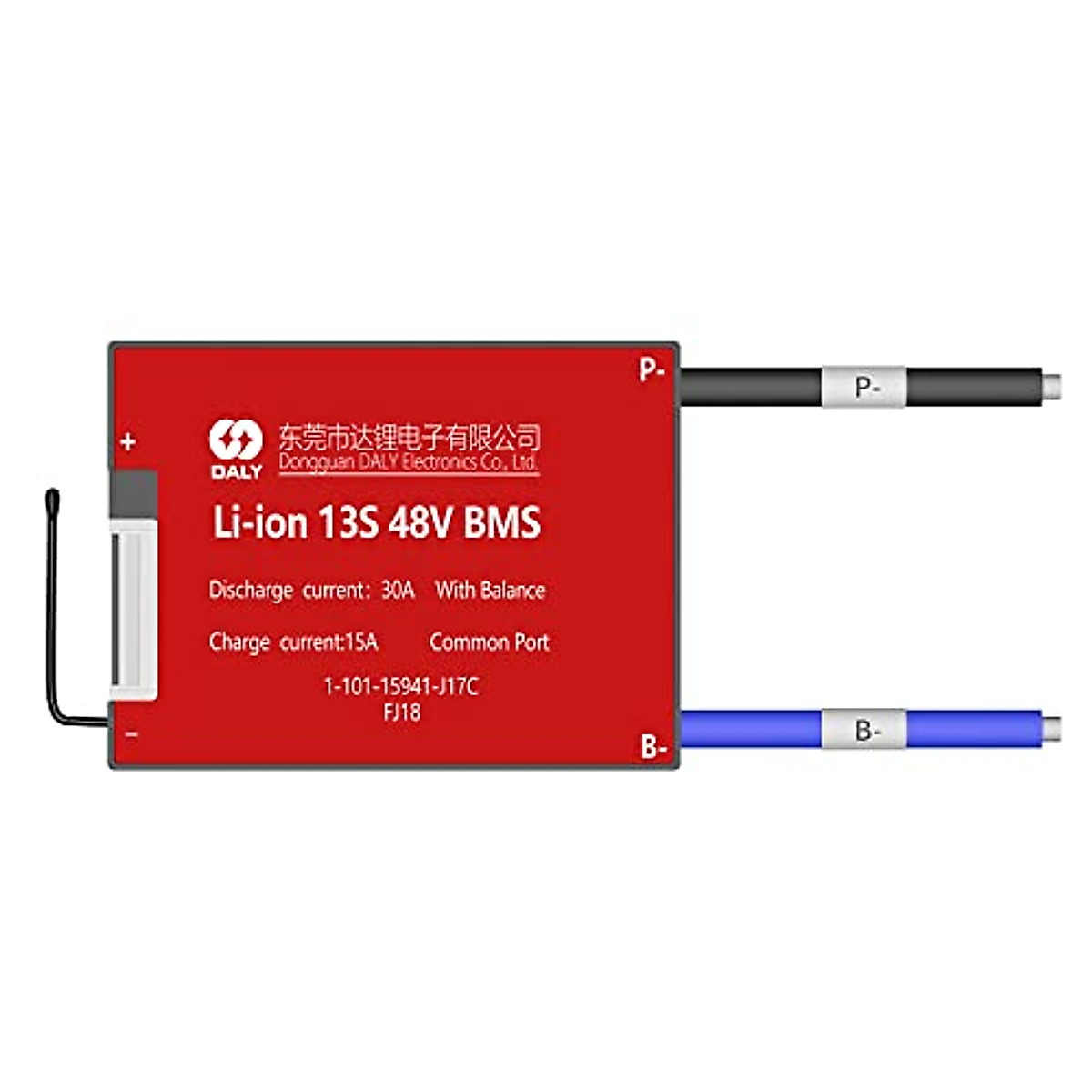 DALY BMS 13S 48V 30A Li-ion Battery Protection Module PCB Protection Board with Balance Leads BMS for 18650 Battery Pack 48V(Standard BMS,30A)