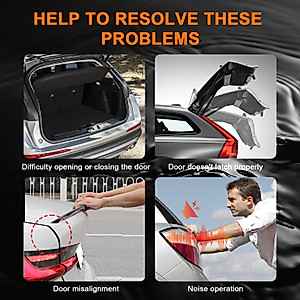 Rear Door Latch Cable & Rod for Ford E150 E250 E350 Right Back Door Latch Lock Assembly, Replace Ford 6C2Z-15431A02-AA 8C2Z-15431A02-C AC2Z-15431A02-A