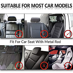 CANSTAR Car Headrest Pillow for Kids Adjustable Car Seat Neck Support for Travel Car Sleeping Pillow for Kids and Adult(Black)