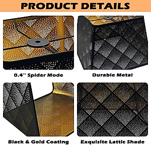 Royxen 2 Pack Metal Lamp Shades Vintage Lampshade for Table Lamp and Floor Light, Falling Stars