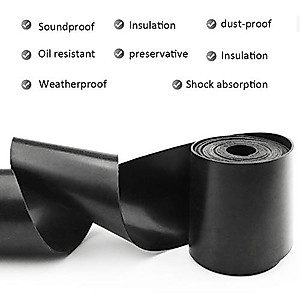 Neoprene Rubber Strips Solid Rubber Rolls Neoprene Solid Rubber Sheet for DIY Gasket, Warehouse, Pads, Seals, Weather Stripping, Crafts, Flooring, Supports (1In x 1/16In x 10Ft)