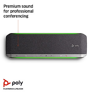 Poly - Sync 60 Smart Speakerphone for Conference Rooms (Plantronics) - Connect to PC/Mac via Combined USB-A/USB-C Cable, Smartphones via Bluetooth - Works with Teams (Certified), Zoom & More