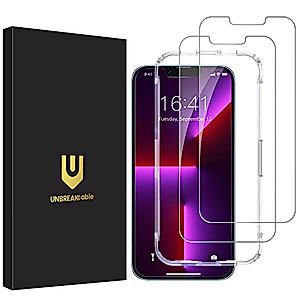 UNBREAKcable Screen Protector for iPhone 13 Pro Max/14 Plus [2-Pack] [Double Defence] [99.99% Clear] [Easy Installation] [9H Hardness] [Bubble Free] Tempered Glass for Apple iPhone 13 Pro Max - 6.7''