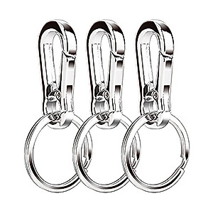 Sunmns Metal Keyring Keychain Key Ring Chain Holder Organizer for Car/Key Finder, 3 Pack