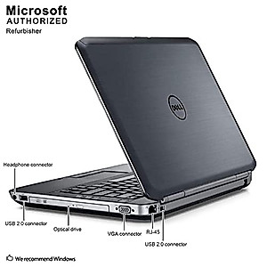 Dell Latitude E5420 Laptop, HDMI, Intel Core i3 2.1GHz, 4GB DDR3, 160GB SATA HDD, DVDRW, Windows 10 Home 64bit w/ Restore Partition (Renewed)