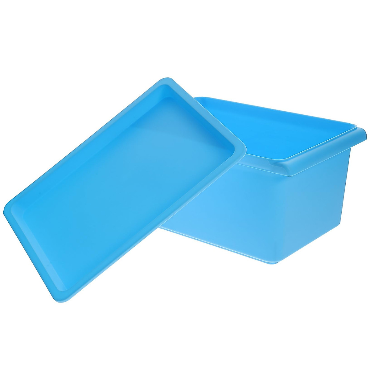 VOSAREA 2pcs Box storage box with lid plastic containers with lids plastic sundries storage plastic storage container cardboard file bin pantry organization office with cover pp food