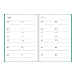 Letts of London Inspire Academic Weekly/Monthly Planner, August 2023 to July 2024, Week-to-View, Sewn Binding, Multilingual, A5 Size, 8.25" x 5.875", Green (C031389-24)